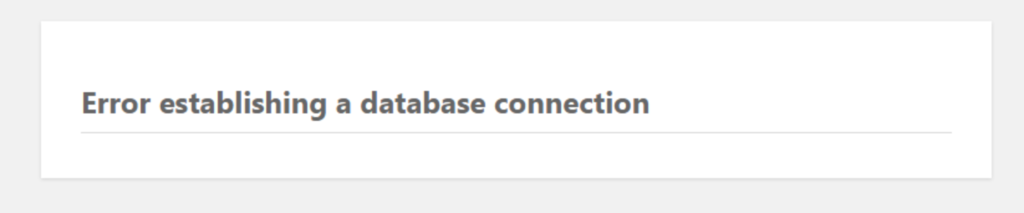 How to fix "Error Establishing a Database Connection" in WordPress ...